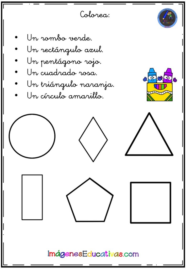 Fichas Para Colorear Figuras GeomÉtricas Imagenes Educativas