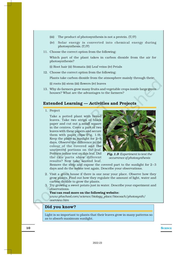 Ncert Book For Class 7 Science Chapter 1 Nutrition In Plants