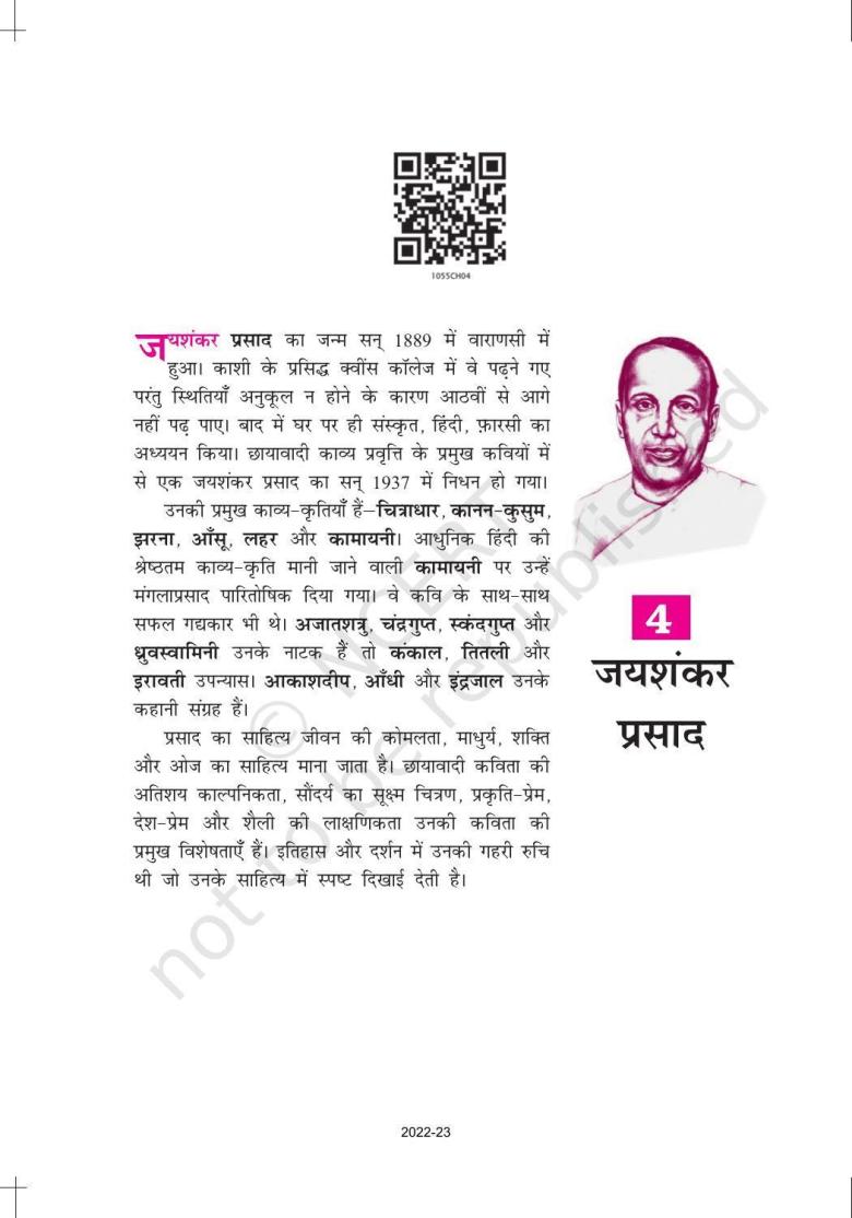 Ncert Book For Class 10 Hindi Chapter 4 आत्मकथ्य