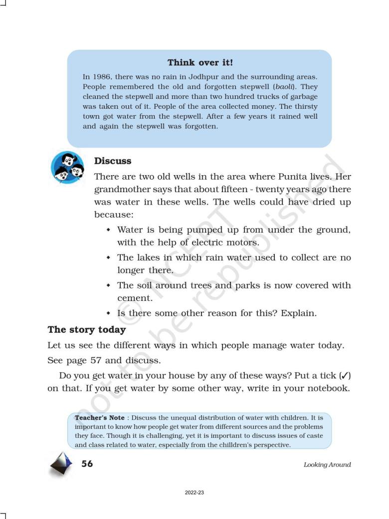 Ncert Book For Class 5 Evs Chapter 6 Every Drop Counts Indcareer Schools