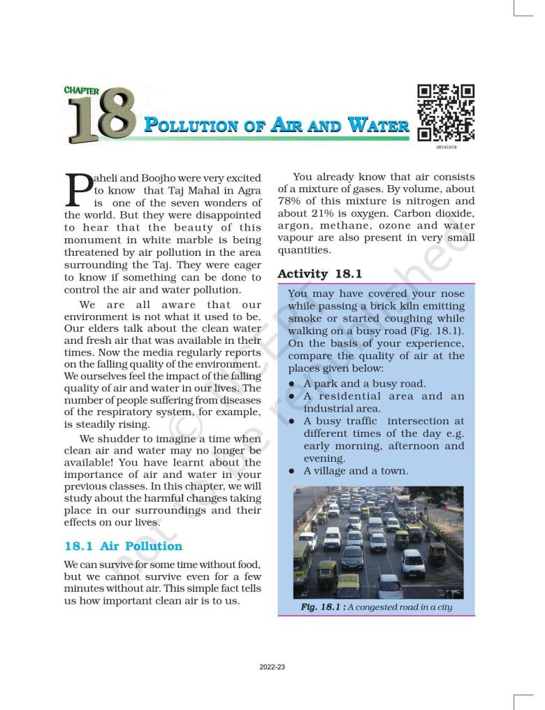 Ncert Book For Class 8 Science Chapter 18 Pollution Of Air