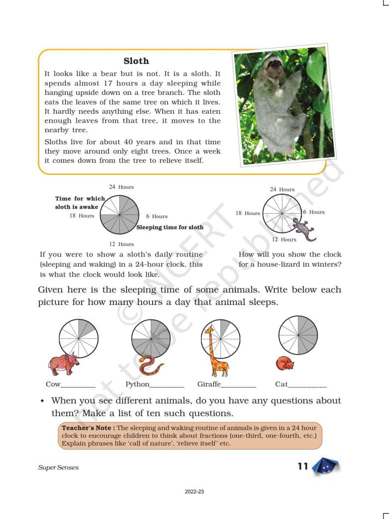 Ncert Book For Class 5 Evs Chapter 1 Super Senses Indcareer Schools