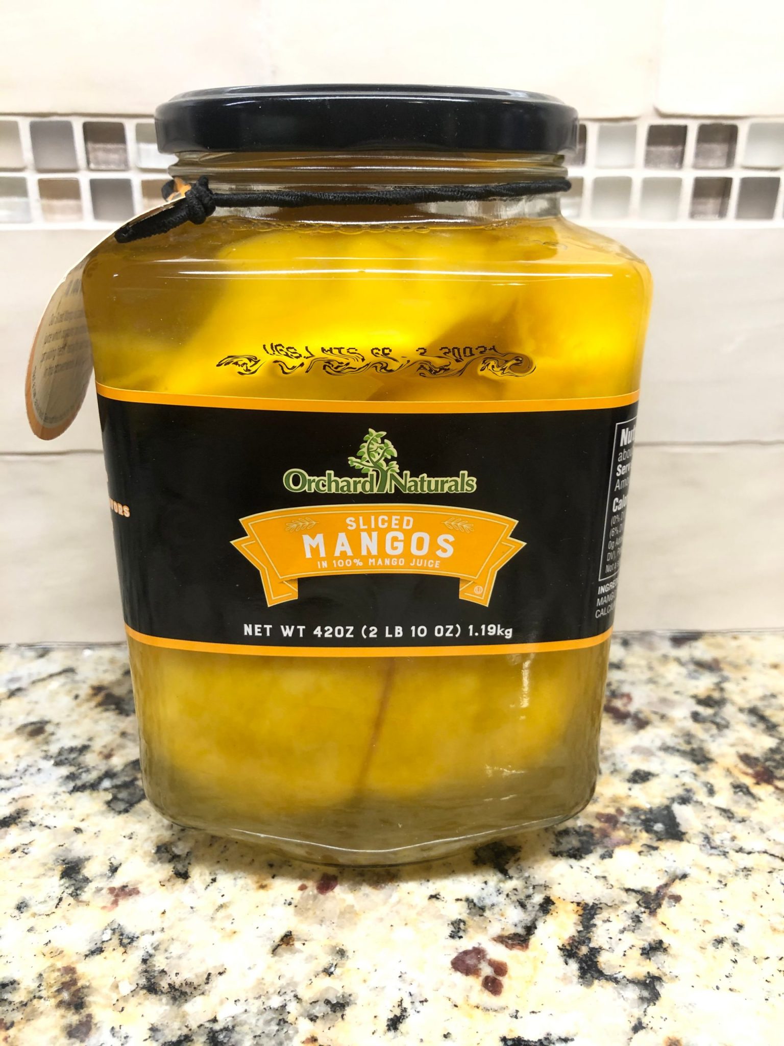 Orchard Naturals Sliced Mangos In Juice 42 Oz Jar Mango Fruit Canned