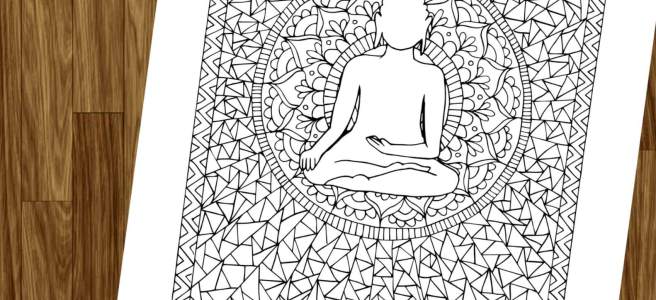 Buddha Mandala Free Colouring Page Julie Erin Designs