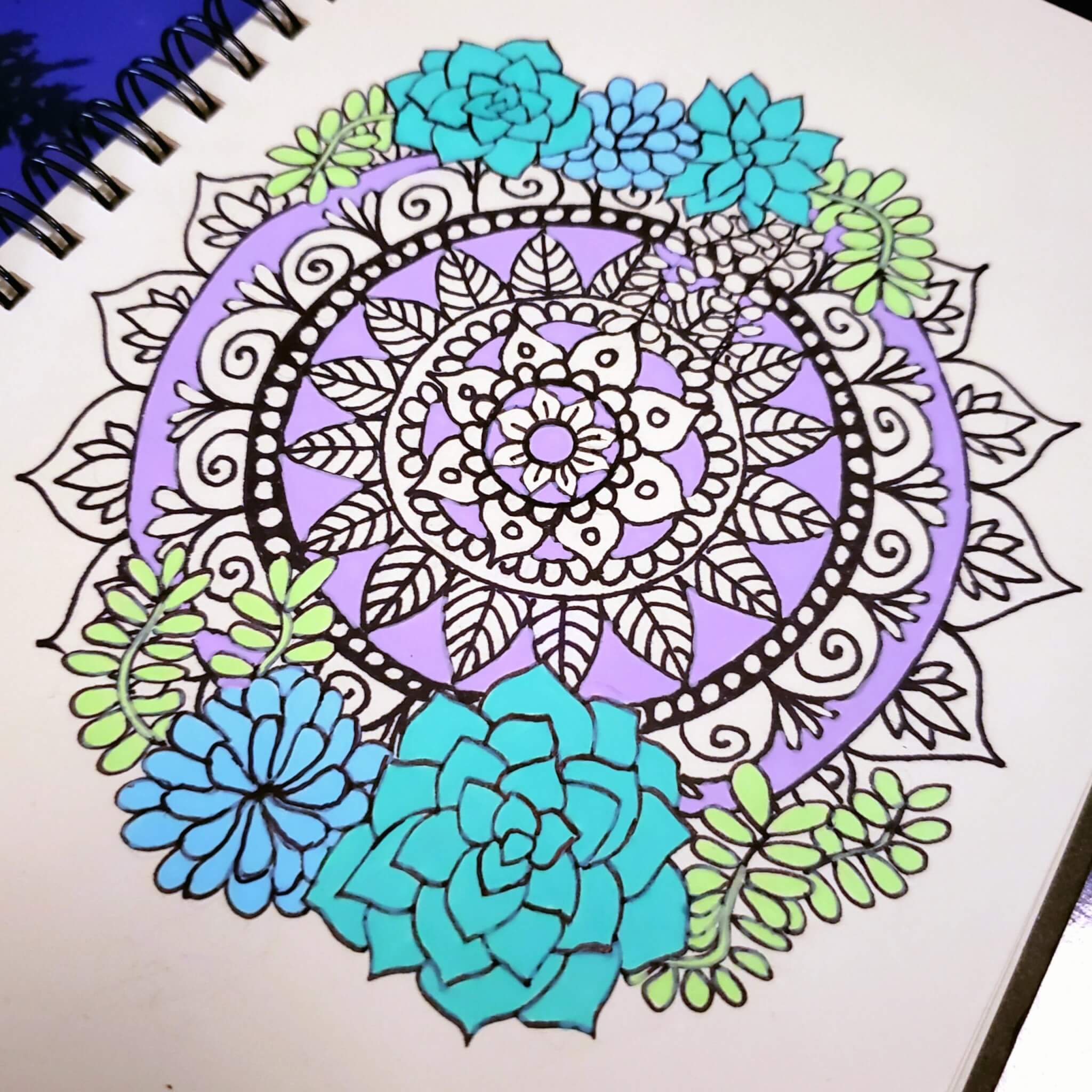 Succulent Mandala Julie Erin Designs