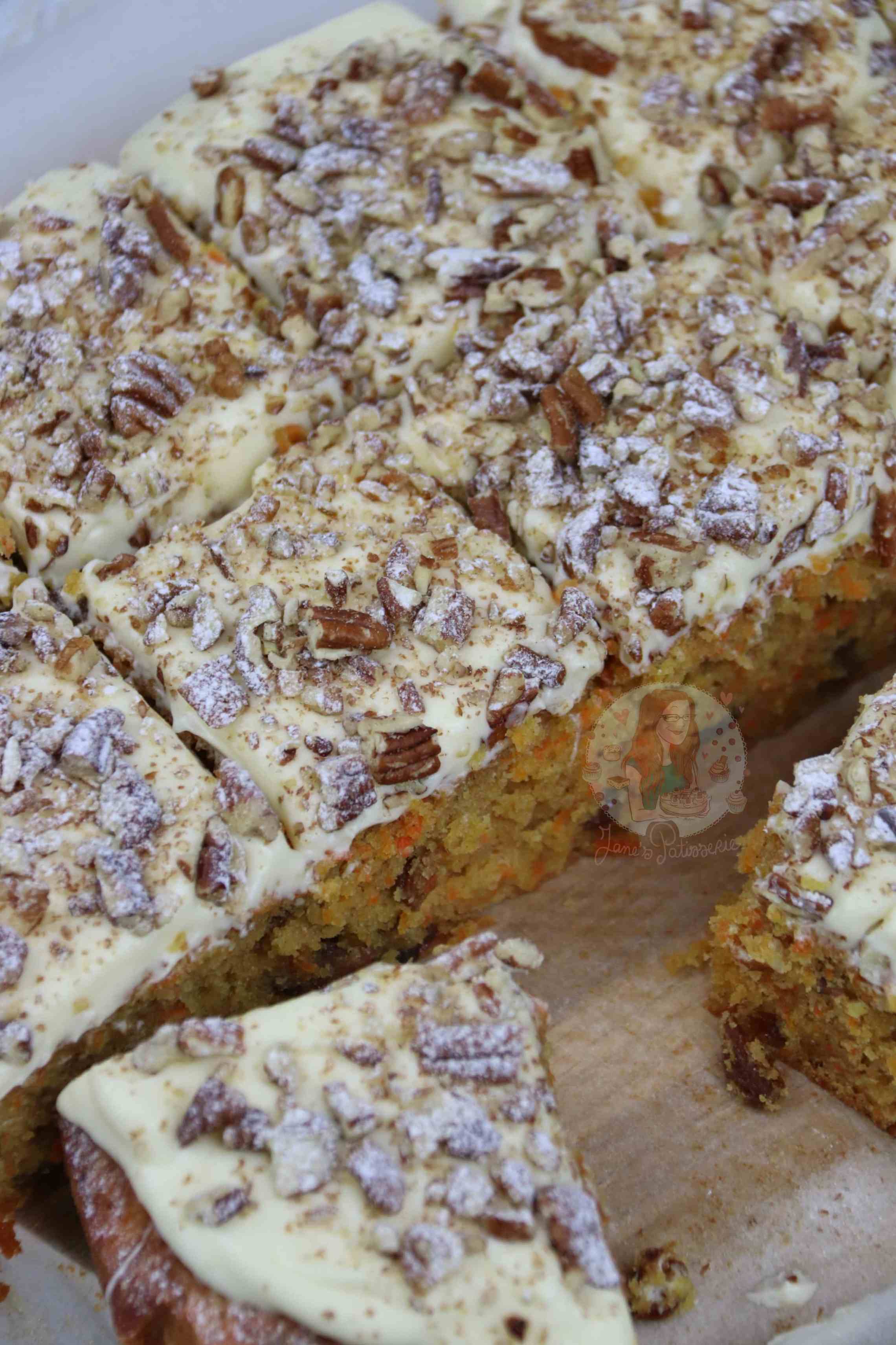 Carrot Cake Traybake Janes Patisserie