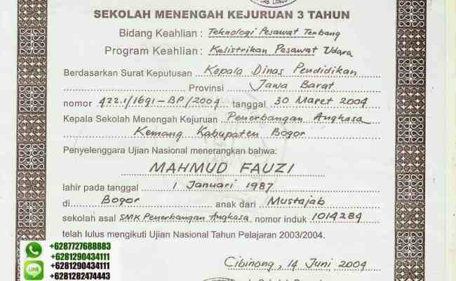 Contoh Ijazah Sma Yang Sudah Dilegalisir Atau Imagese