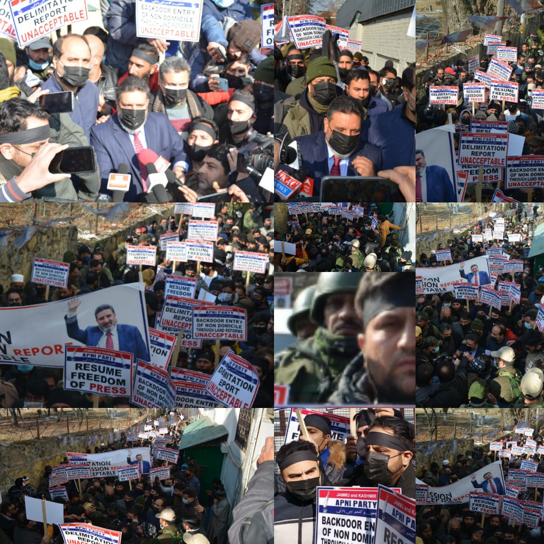 Apni Party Stages Protest Against Delimitation Report In Jammu