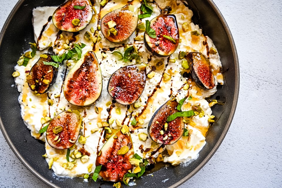 Honey Balsamic Figs And Burrata Kays Clean Eats