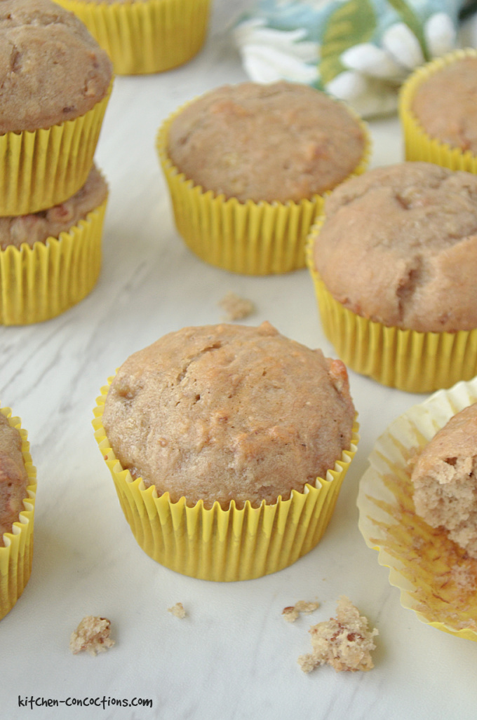 Three Ingredient Banana Bread Muffins Kitchen Concoctions