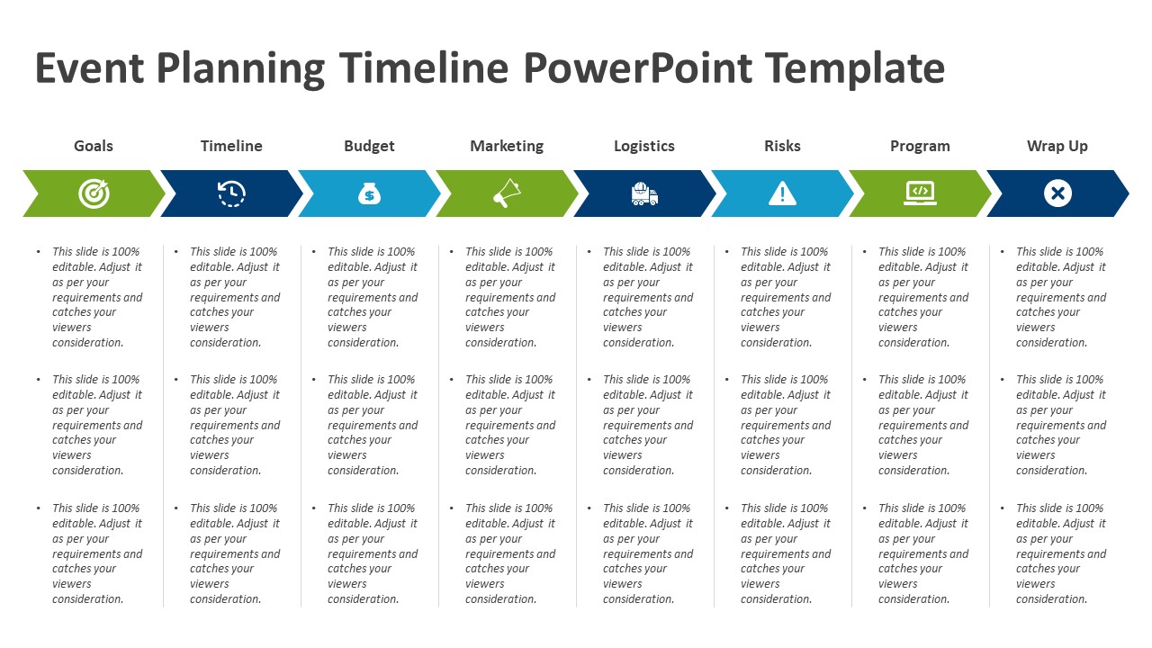 Event Planning Timeline Powerpoint Template Event Presentation Ppt