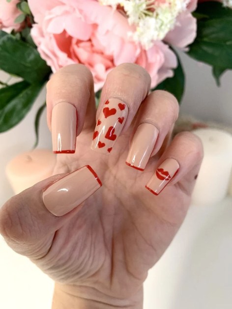 40 Cute Valentines Day Nails That You Will Love Le Chic Street