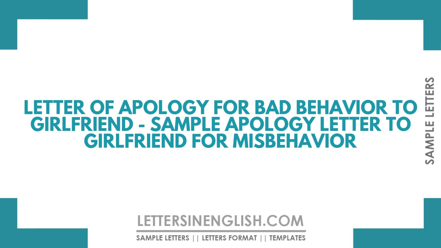 Apology Letter For Bad Behavior At Work Sample Letter Of Apology For