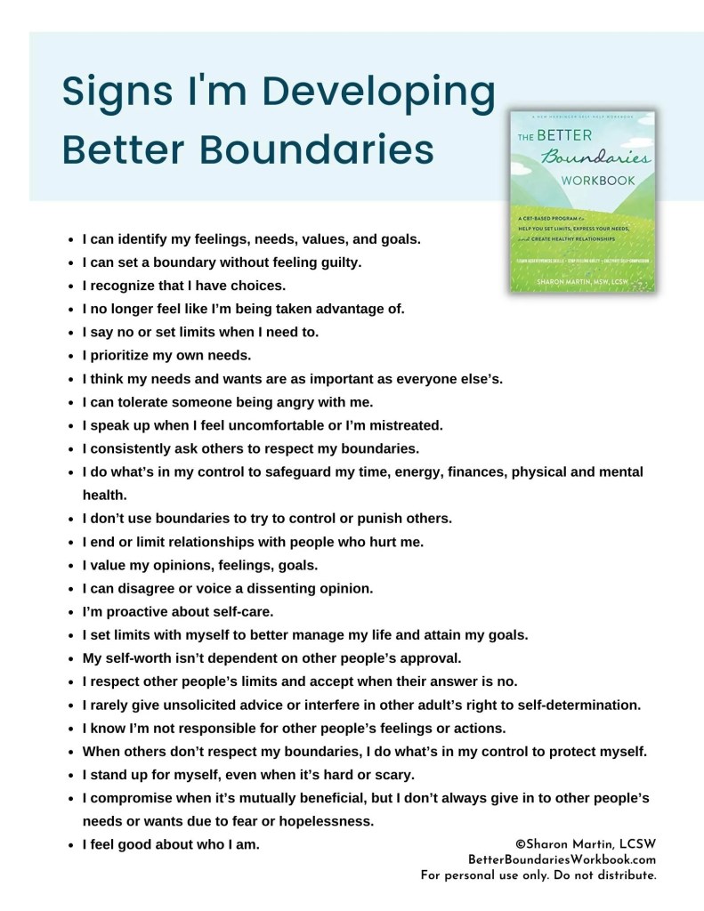 Boundary Worksheets And Tools Live Well With Sharon Martin