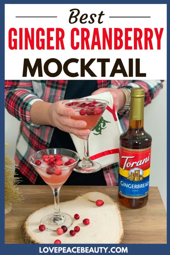 Ginger Cranberry Fizz Mocktail Love Peace Motherhood