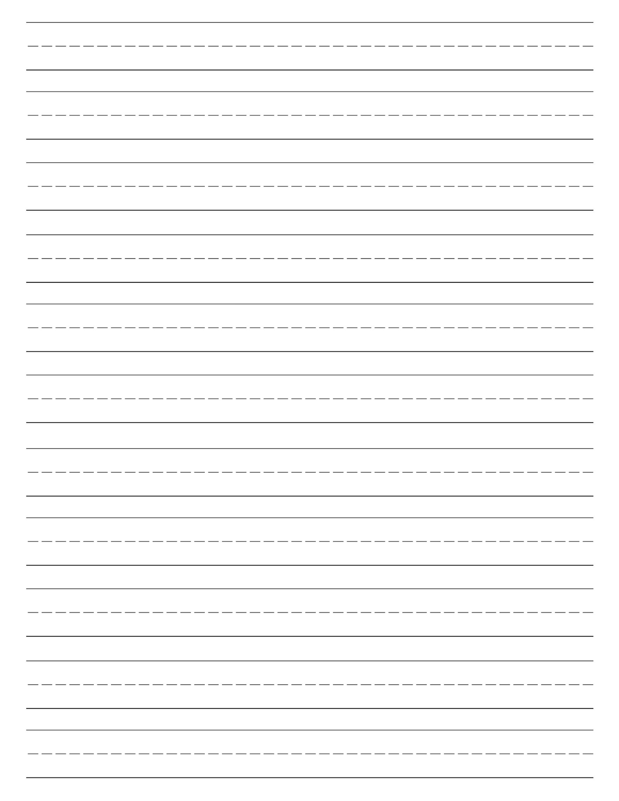 Lined Handwriting Paper Printable