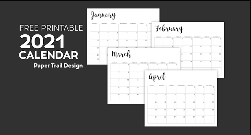 2021 Calendar Printable Free