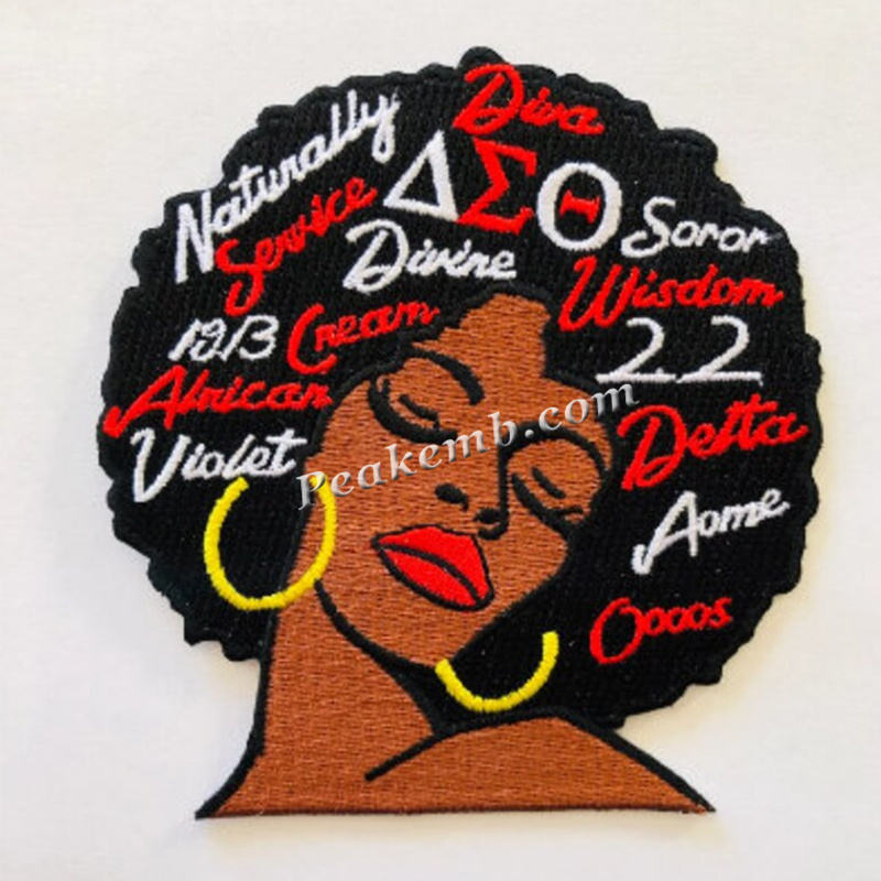 Wholesale Heat Press Custom Patch African Sexy Lady Girl Iron On