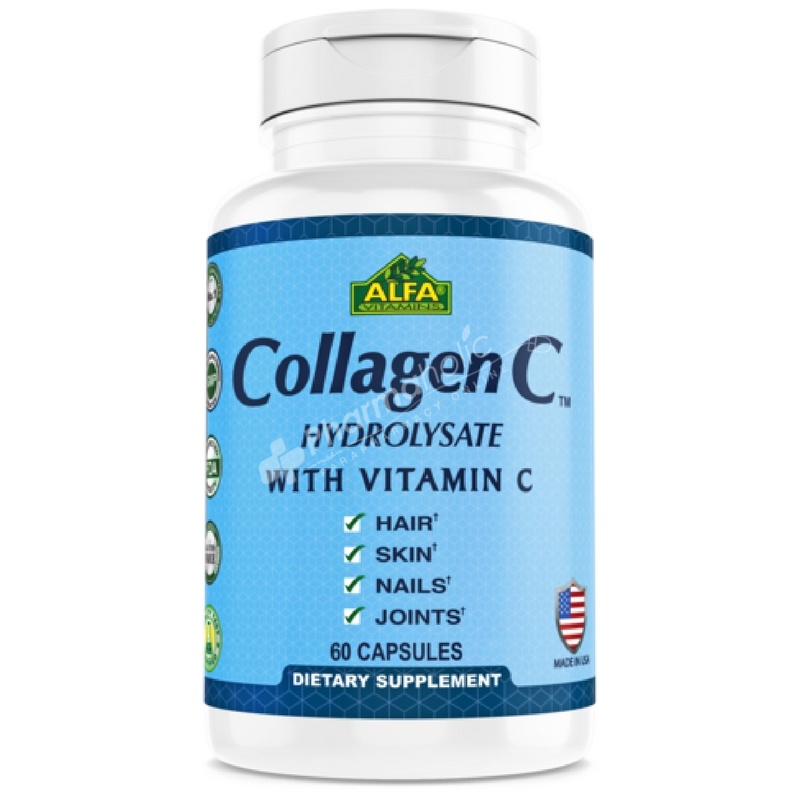 Alfa Collagen C Hydrolysate With Vitamin C 60capsules Pharmacoline