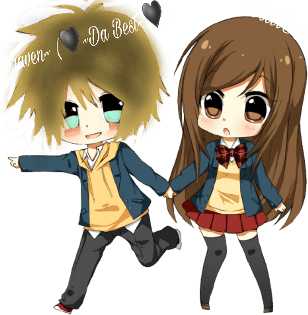 Cute Chibi Couple Anime Chibi Couple Cute Inspiring Picture On Favim