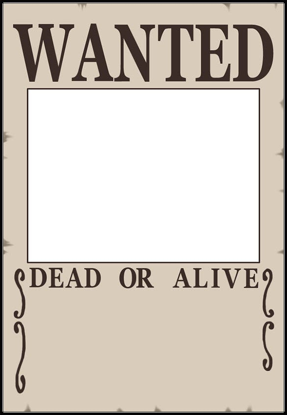 Free Printable Blank Wanted Poster