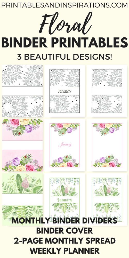 Binder Dividers Printable