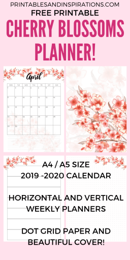 Free Cherry Blossoms Planner Stickers Printables And Inspirations