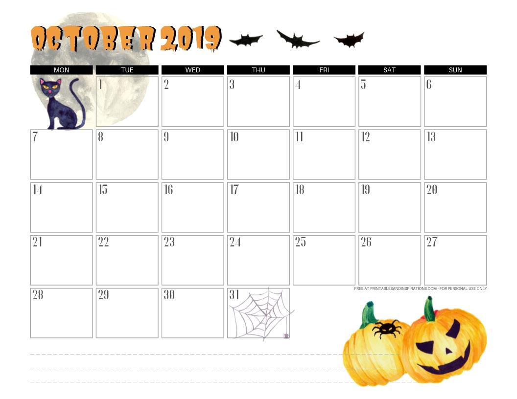 October Calendar Free Printable Printable Word Searches