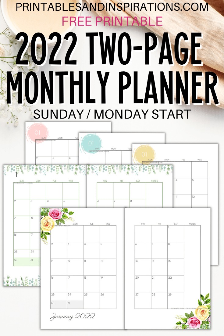Planner Printable Monthly Calendar Half Letter Size Hot Sex Picture