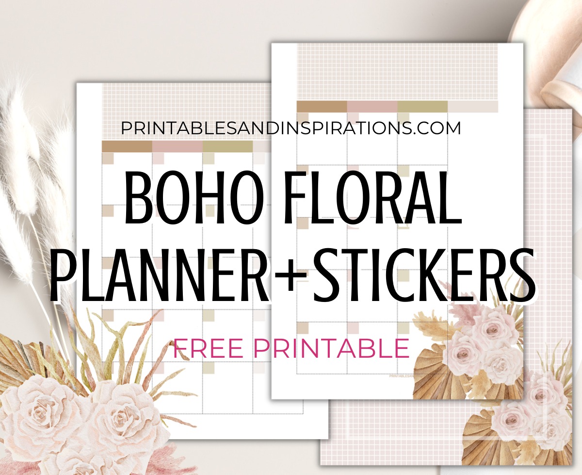 2021 Weekly Planner Printable Boho Style A5 Calendars And Planners Paper