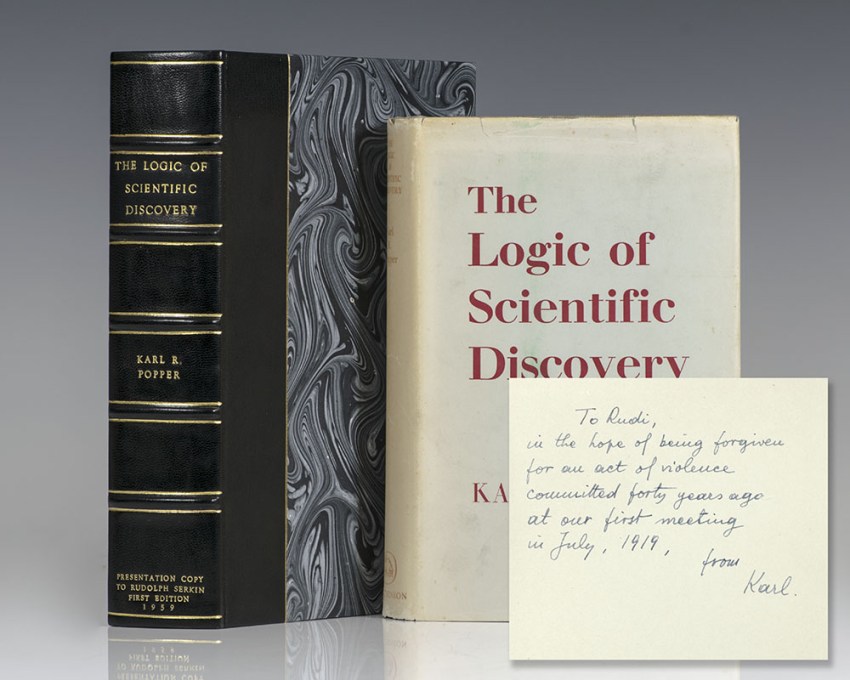 The Logic Of Scientific Discovery Karl Popper First Edition Signed