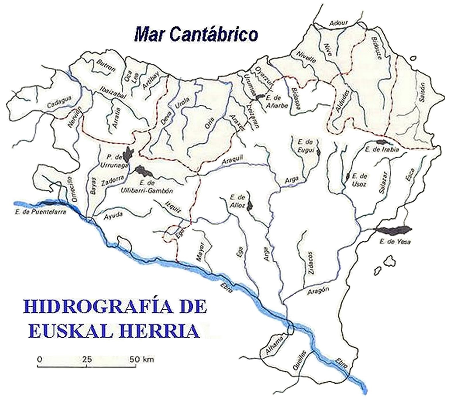 PrÁctica 7 Mapa De Rí­os Afluentes Cuencas Y Vertientes Del Paí­s