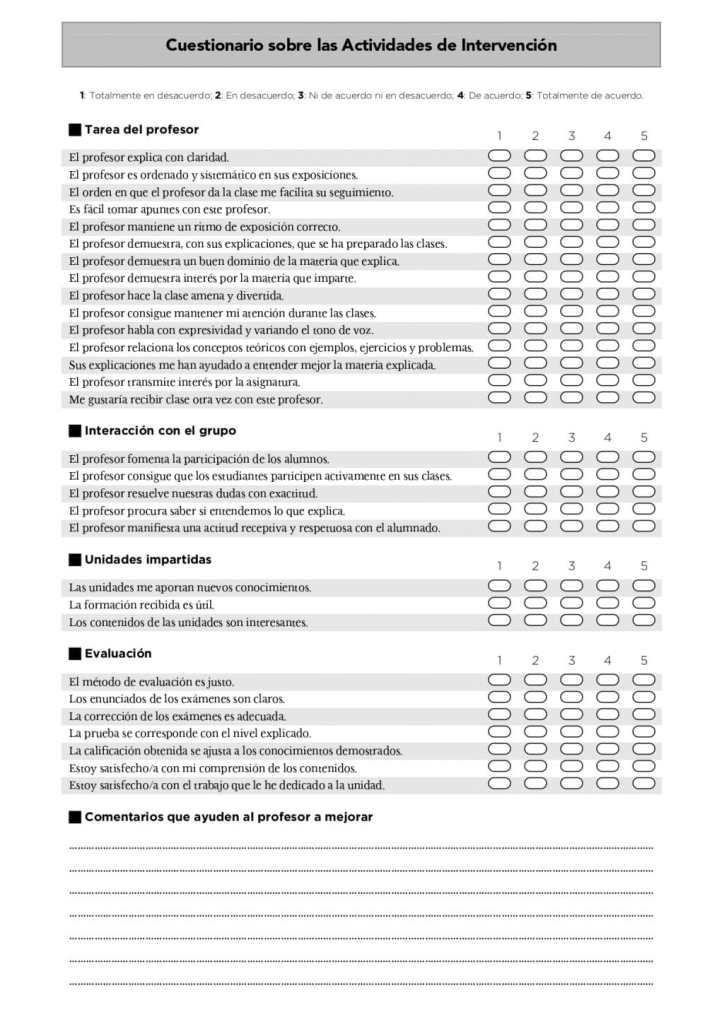 Cuestionario De Evaluación Al Profesor Formato Editable Word