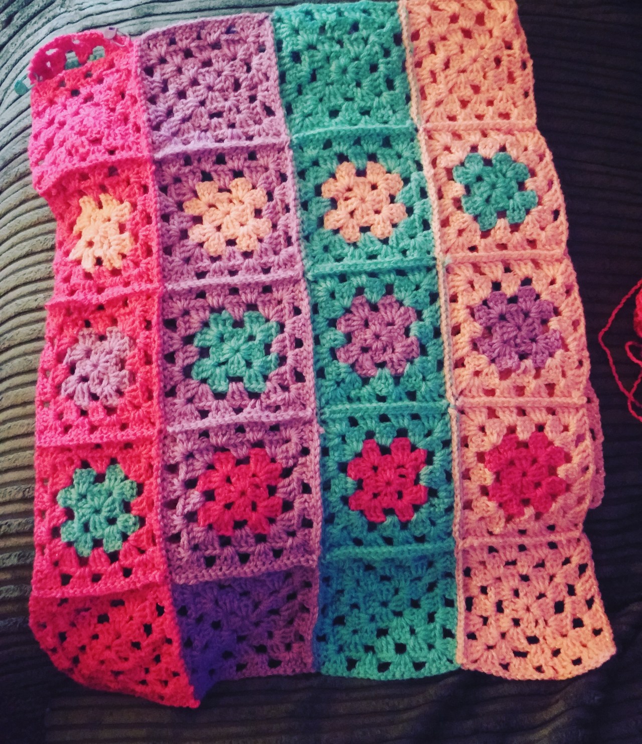 Crochet Catch Up Granny Square Project Relentlessly Purple