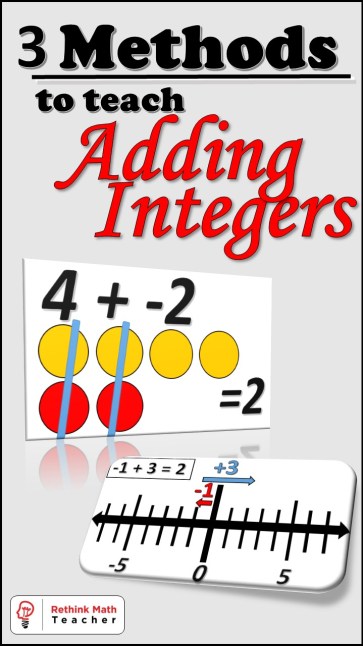 3 Great Ways To Teach Adding Integers Rethink Math Teacher