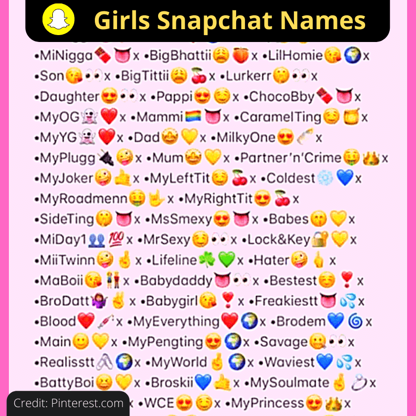 100 Snapchat Names Ideas Must Check Out Youll Love It Startup Opinions