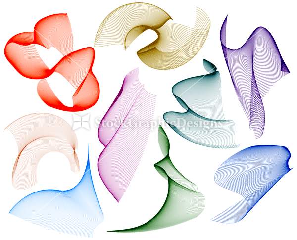 Flowing Curves Vector And Photoshop Brushes Stock Graphic Designs