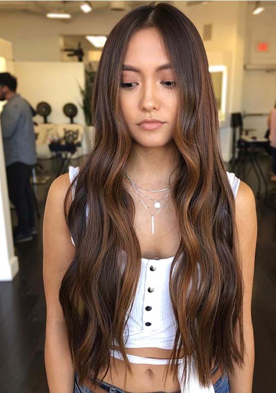 Best Beachy Brunette Hair Styles For Long Hair In Year 2020 Stylezco