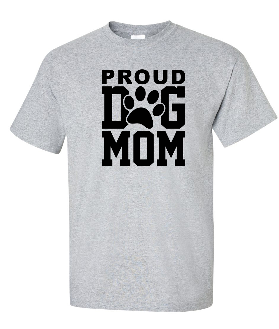 Proud Dog Mom Logo Graphic T Shirt Supergraphictees