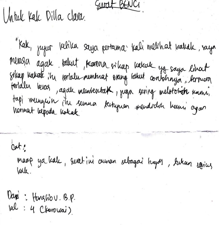 16 Contoh Surat Cinta Untuk Osis Yang Patut Dicoba Contoh Surat