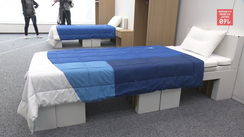 An Olympic First Cardboard Beds For Tokyo Athletes Village Swimmers