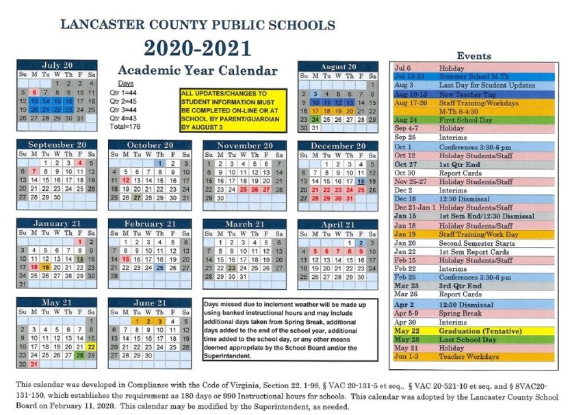 Lancaster County Schools Calendar 2024