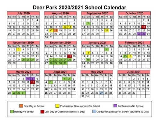 Deer Park School District Calendar 2023