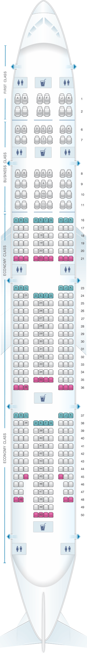 Emirates Seating Chart 777 300er Elcho Table