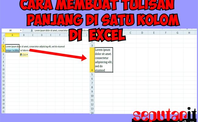 Cara Membuat Tulisan Dalam Satu Kolom Di Excel Hongkoong Kisah Sekolah