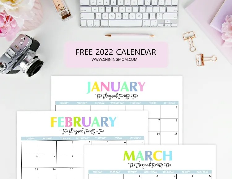 Free Printable 2022 Calendar So Beautiful Colorful 2022 Yearly
