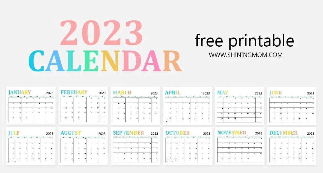 2023 Monthly Calendar With Us Holidays Free Printable Templates