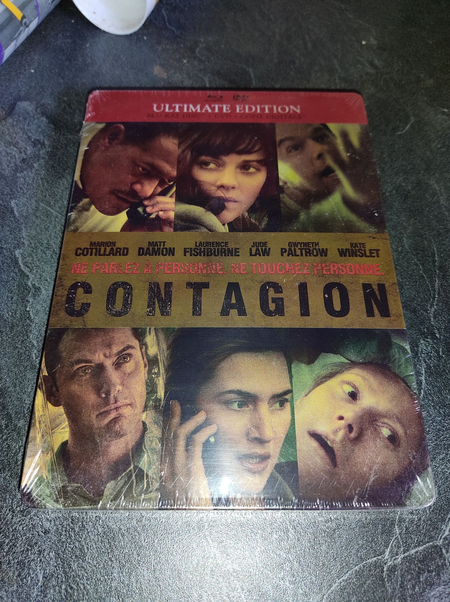 Contagion Steelbook Ultimate Edition Boîtier Combo Blu Ray Dvd Neuf