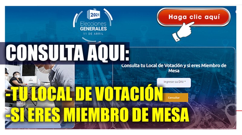 Onpe Consulta Aquí Tu Local De Votación Y Si Eres Miembro De Mesa En