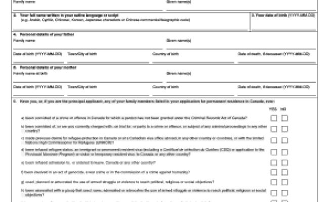 How To Complete Imm 5669 E Form Schedule A Background Declaration